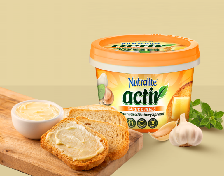 Plant-Based Butter Spreads: Garlic & Herbs and Olive | Nutralite
